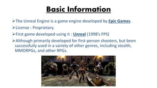 Unreal Engine (For Creating Games) Presentation | PPTX
