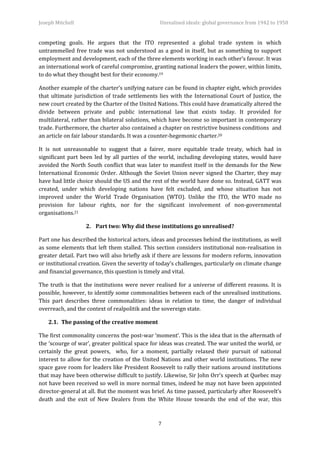 Unrealised ideals the other side of global governance from 1942 to 1950 ...