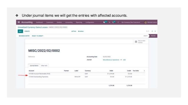 Unrealized Currency Gains or Losses in Odoo 15 Accounting | PPTX