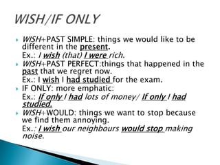 Unreal uses of past tenses mini presentation | PPTX