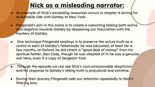 Nick carraway as an Unreliable Narrator.pptx