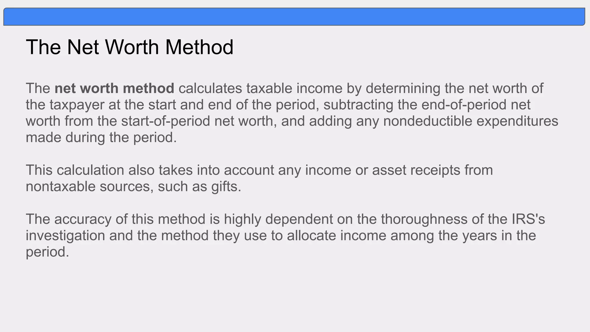 IRS Methods for Identifying Unreported Income | PPT