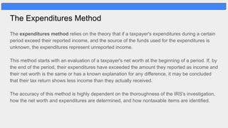IRS Methods for Identifying Unreported Income | PPT