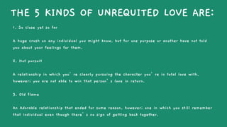Unrequited love and relationship | PPT