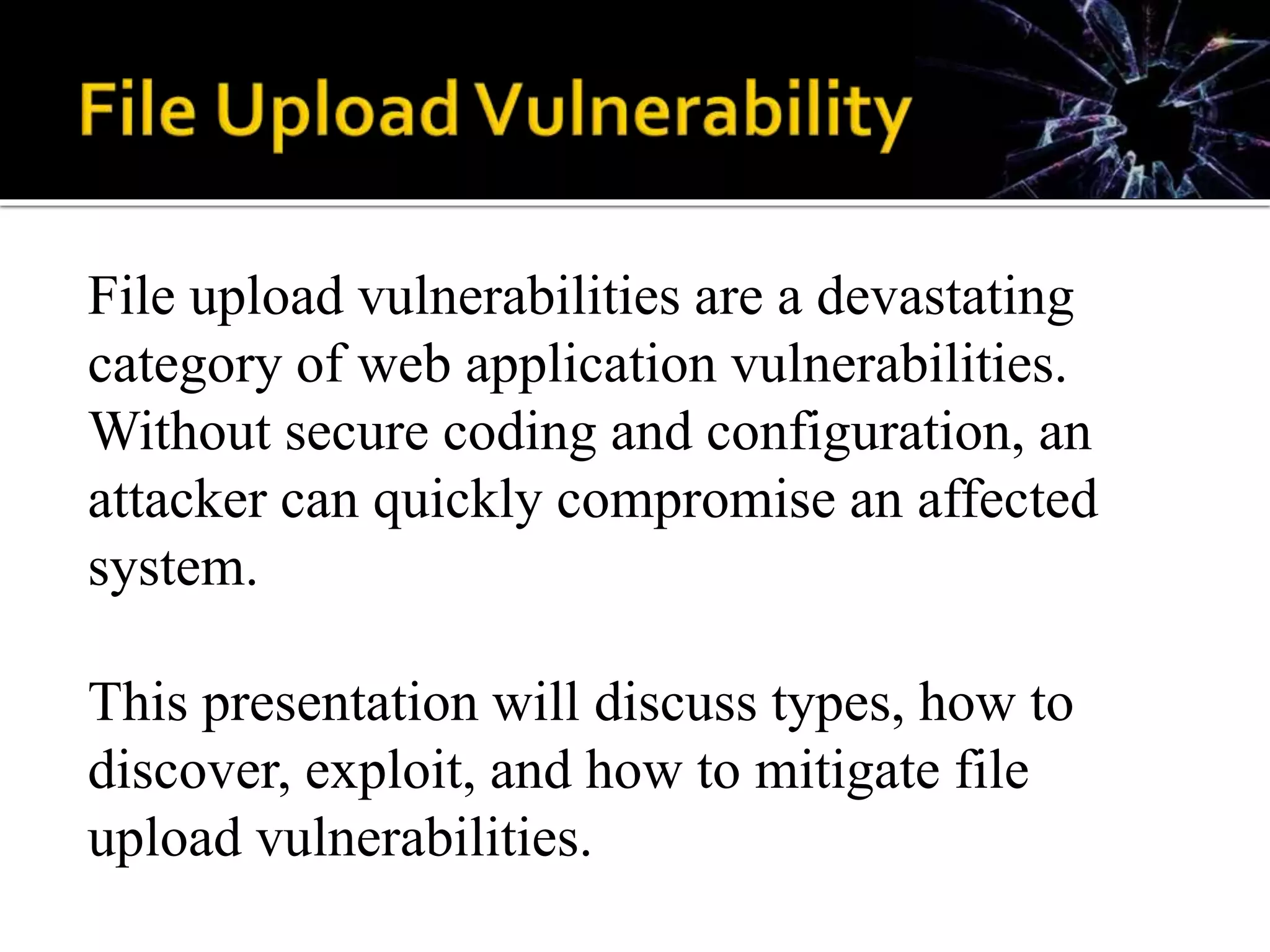 Unrestricted file upload CWE-434 - Adam Nurudini (ISACA) | PPT Unrestricted file upload CWE-434 - Adam Nurudini (ISACA) | PPT