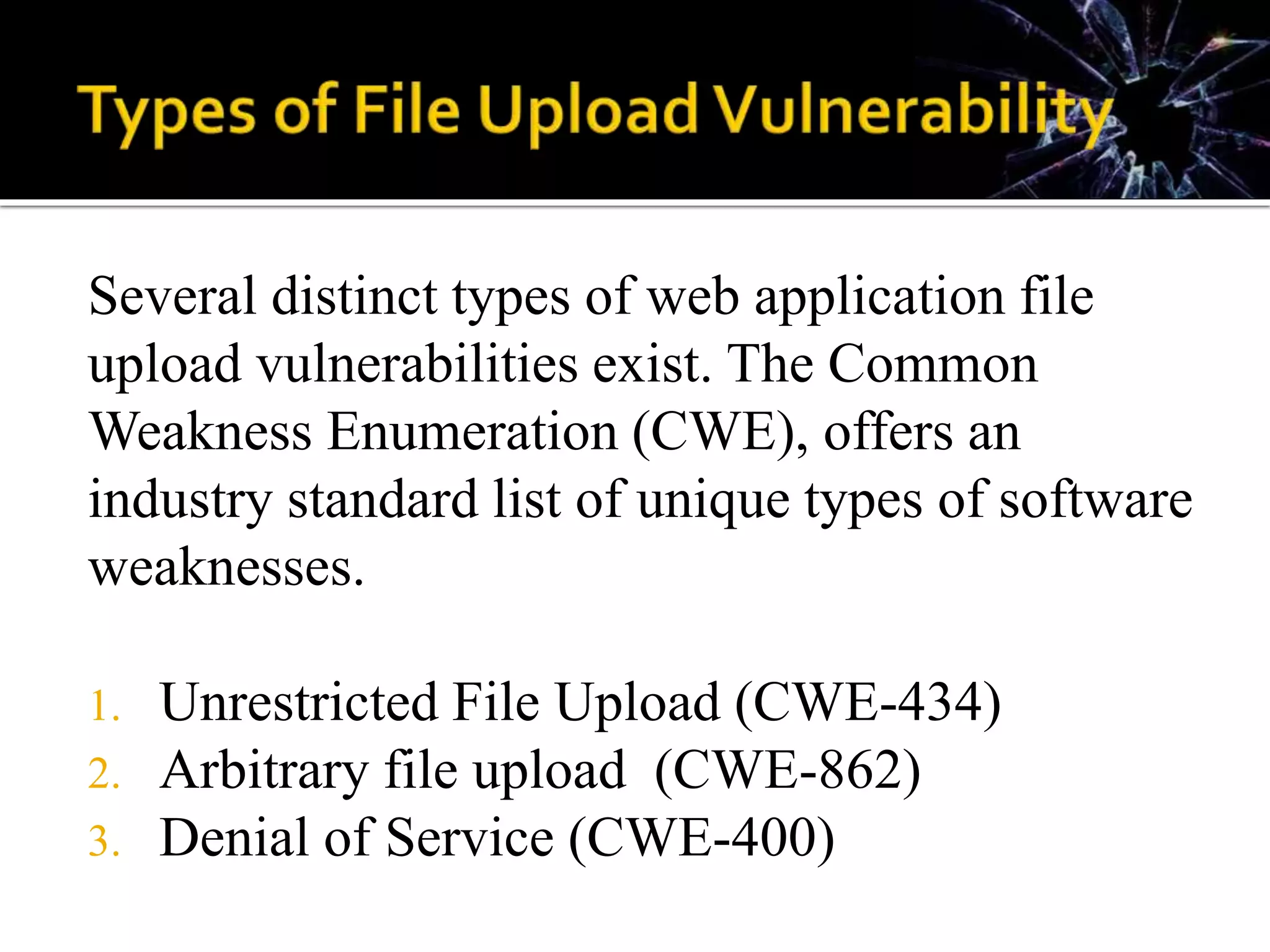 Unrestricted file upload CWE-434 - Adam Nurudini (ISACA) | PPT