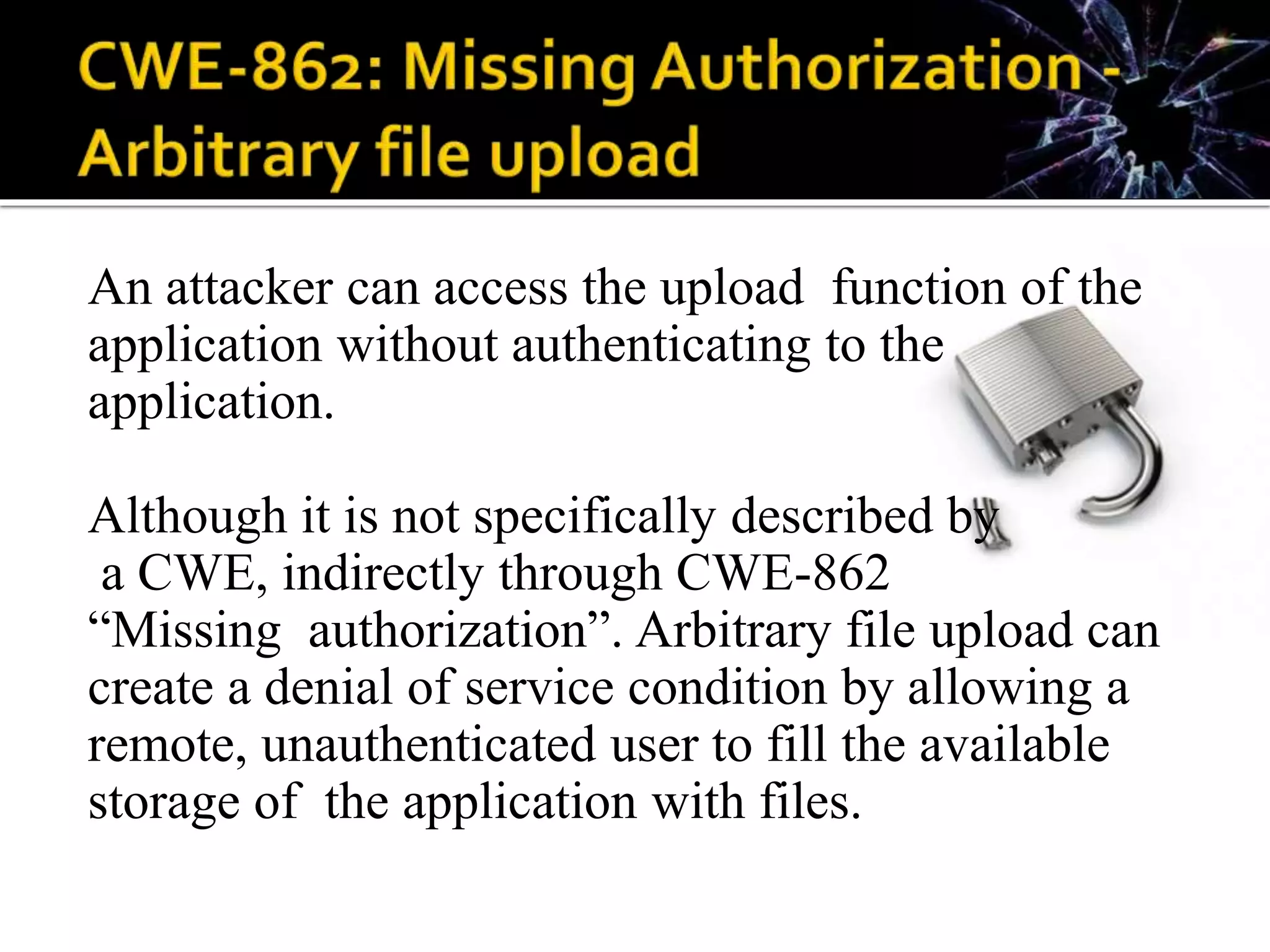 Unrestricted file upload CWE-434 - Adam Nurudini (ISACA) | PPT