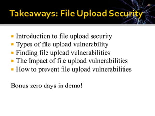 Unrestricted file upload CWE-434 - Adam Nurudini (ISACA) | PPTX