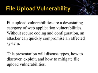 Unrestricted file upload CWE-434 - Adam Nurudini (ISACA) | PPTX