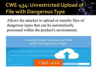 Unrestricted file upload CWE-434 - Adam Nurudini (ISACA) | PPTX