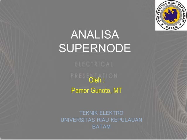 Unrika rl 1 analisa super node | PPTX