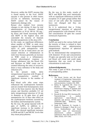 Effects of intraperitoneal injection of gold nanoparticles in male mice ...
