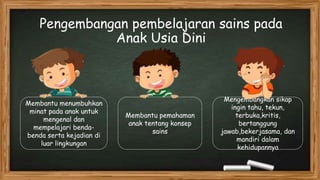 KONSEP DASAR SAINS UNTUK ANAK USIA DINI | PPT