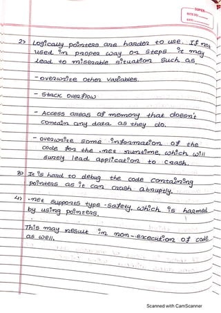 Unsafe code in dot net | PDF | Programming Languages | Computing