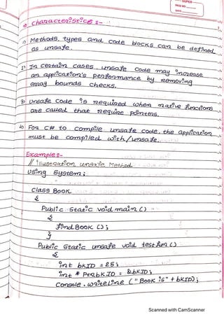 Unsafe Code In Dot Net Pdf Programming Languages Computing