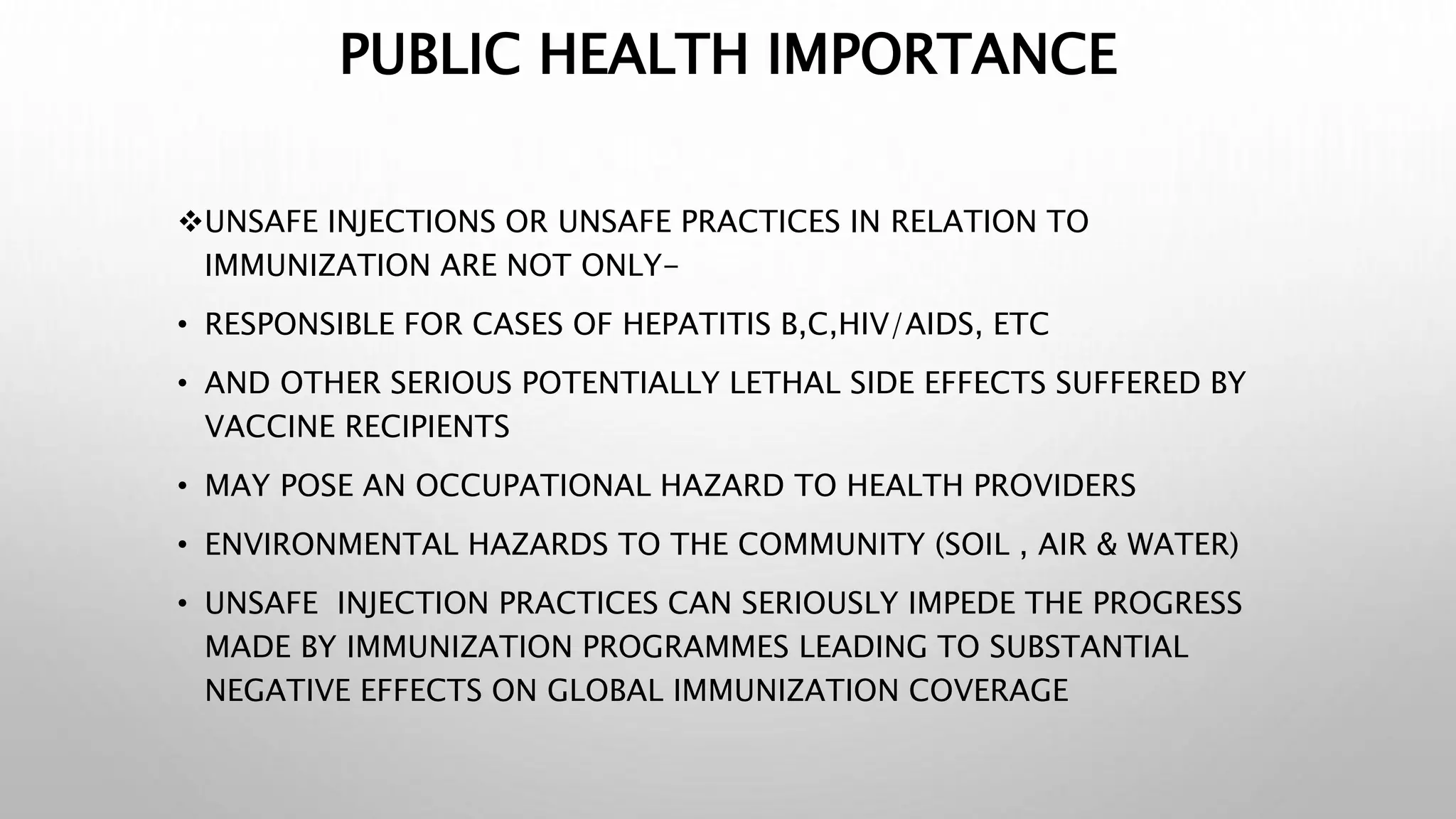 Unsafe Injections, Hazards and its Prevention.pptx
