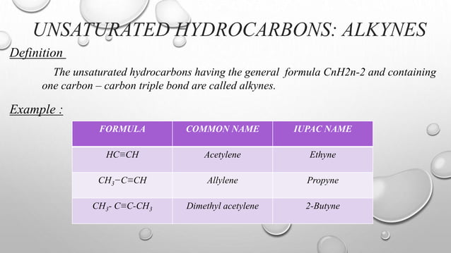 Unsaturated hydrocarbons | PPT