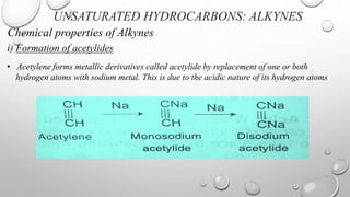 Unsaturated hydrocarbons | PPT