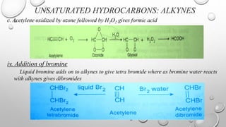 Unsaturated hydrocarbons | PPT