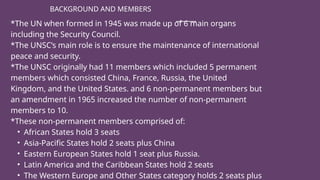 United Nations Security Council Introduction and Function | PPT