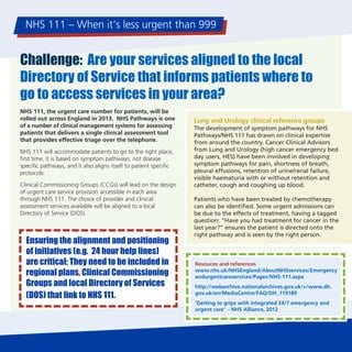 The challenges of unscheduled care | PDF | Lung and Respiratory Health ...