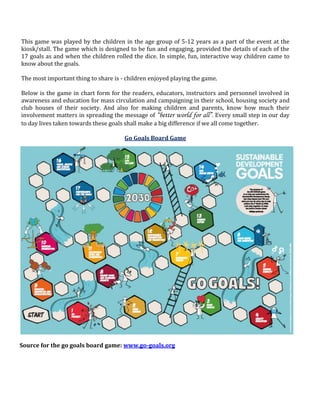 Sustainable Development Goals Educative and Awareness Kiosk | PDF