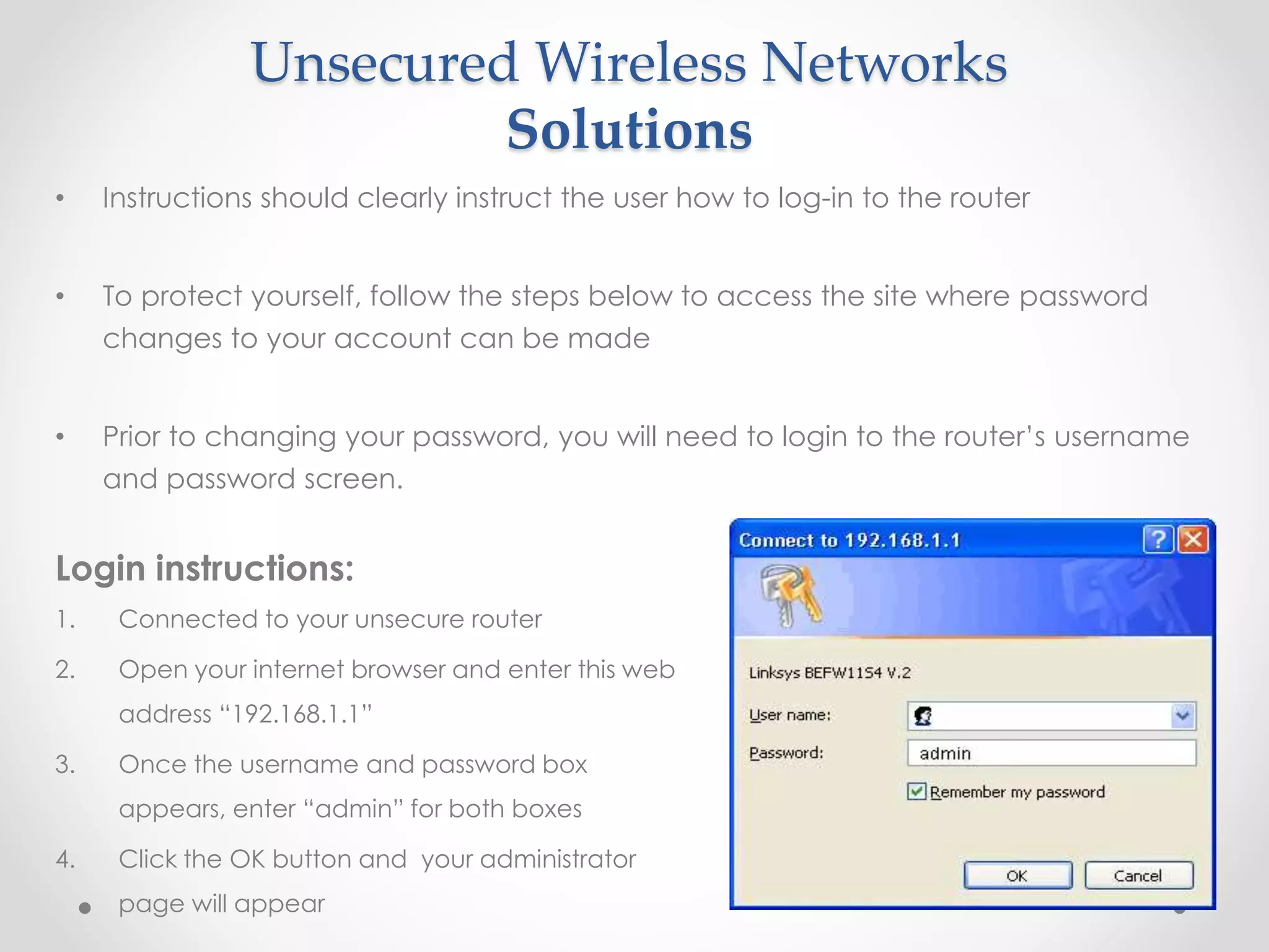 Unsecured wireless networks final | PPTX
