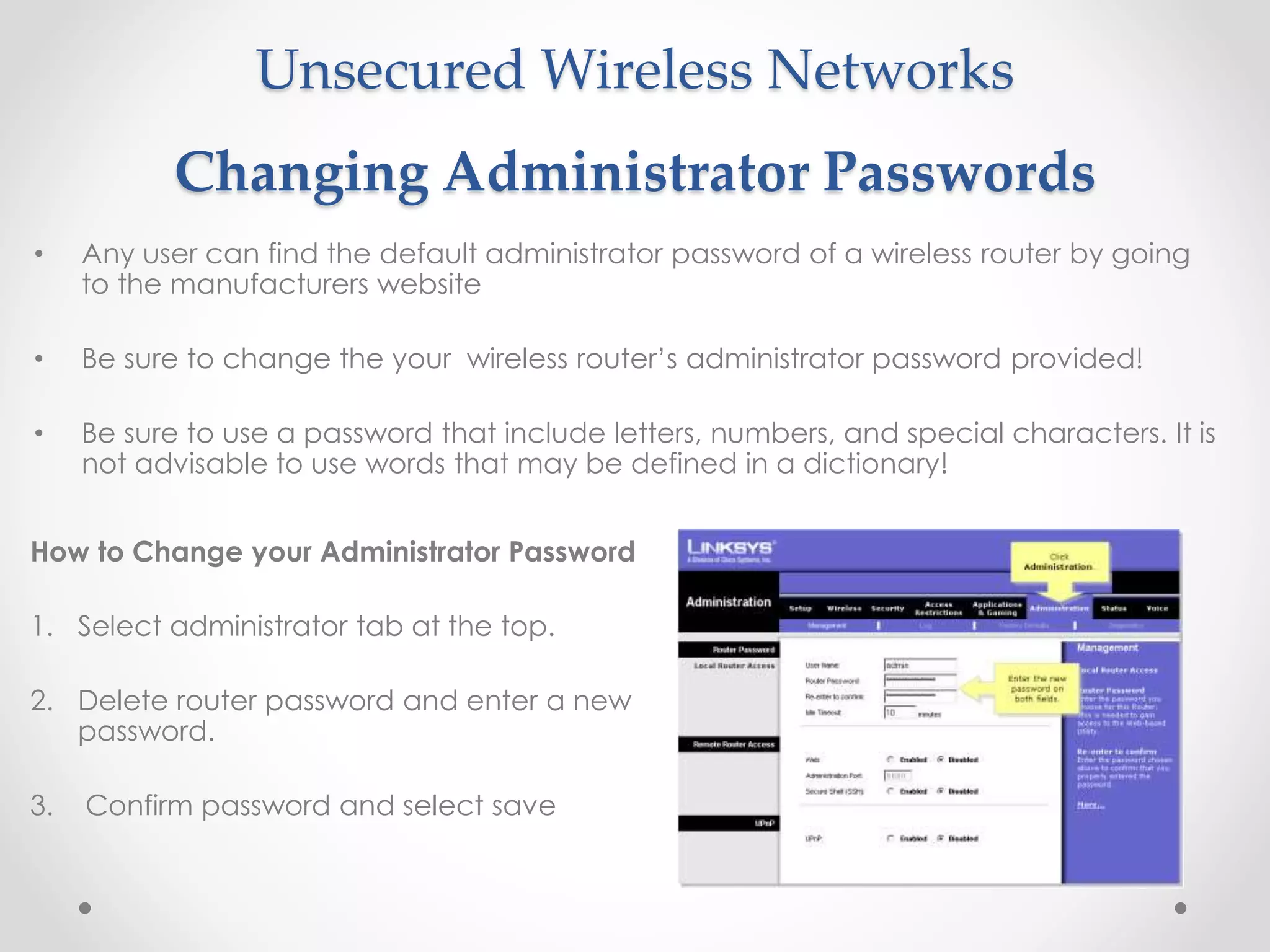 Unsecured wireless networks final | PPTX