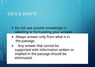 Unseen Passage regarding Comprehensive ppt | PPTX