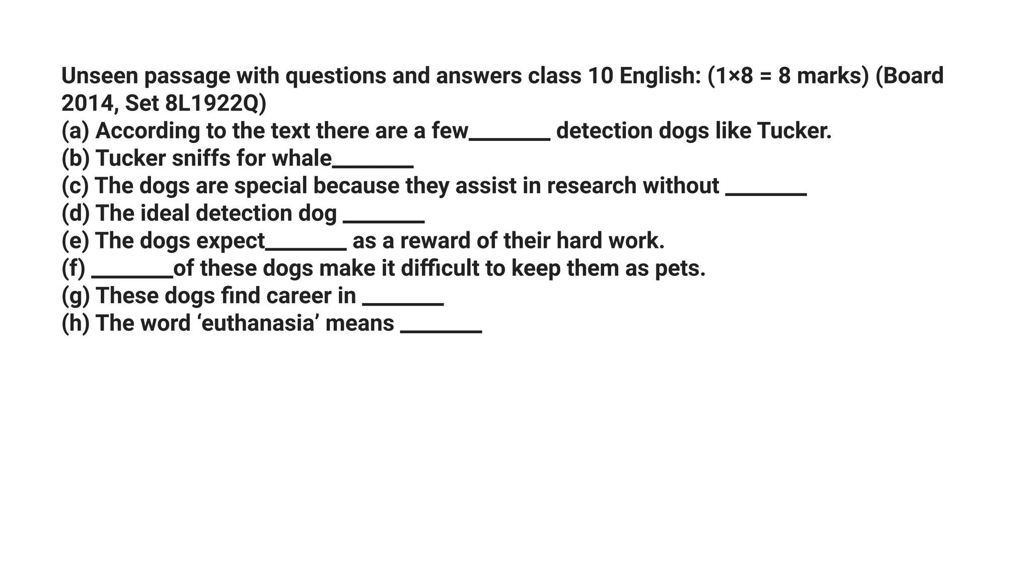 UNSEEN PASSAGES QUESTION for class 10 cbse important questions to get ...