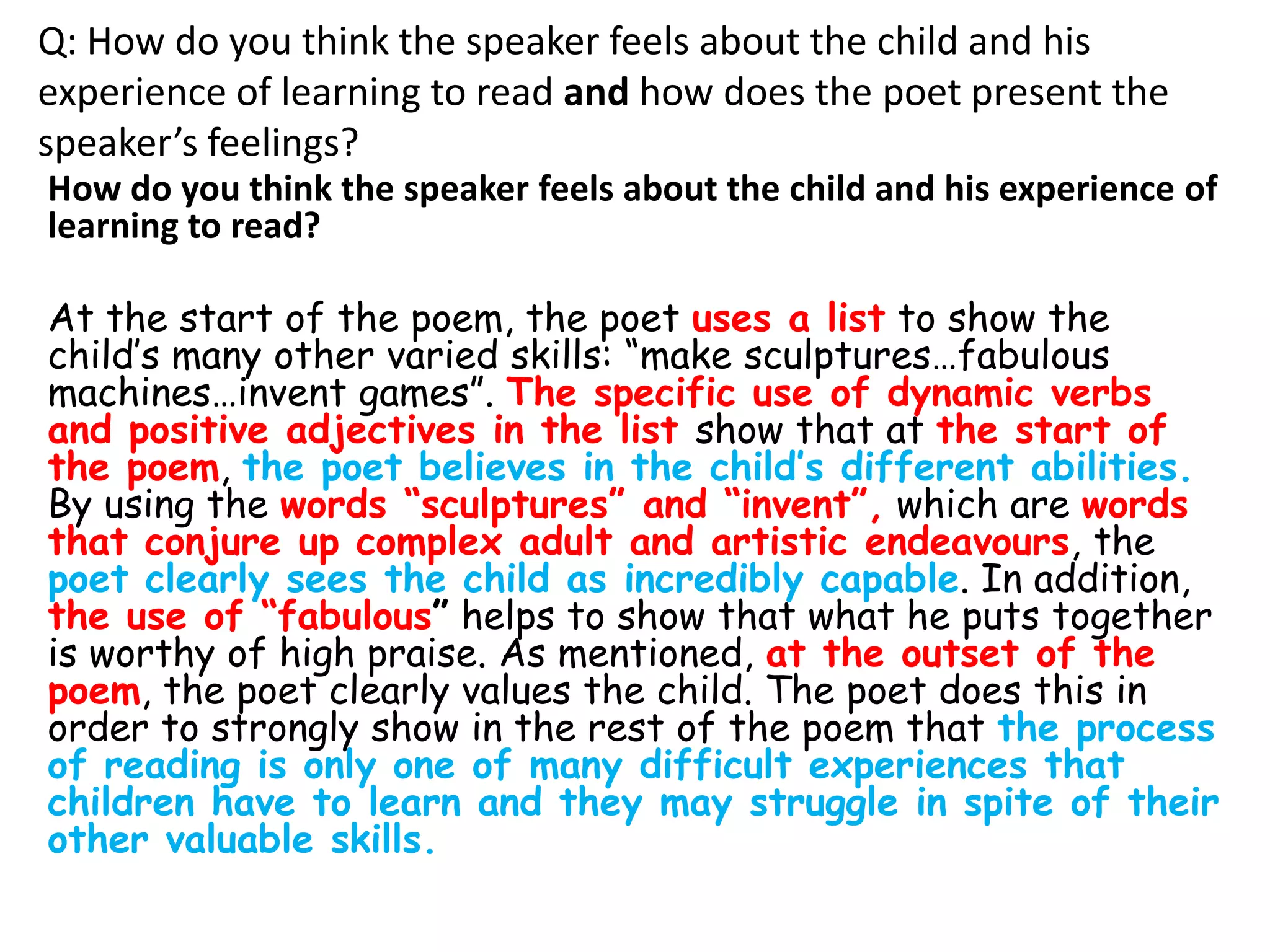 Unseen poem exam practice | PPT