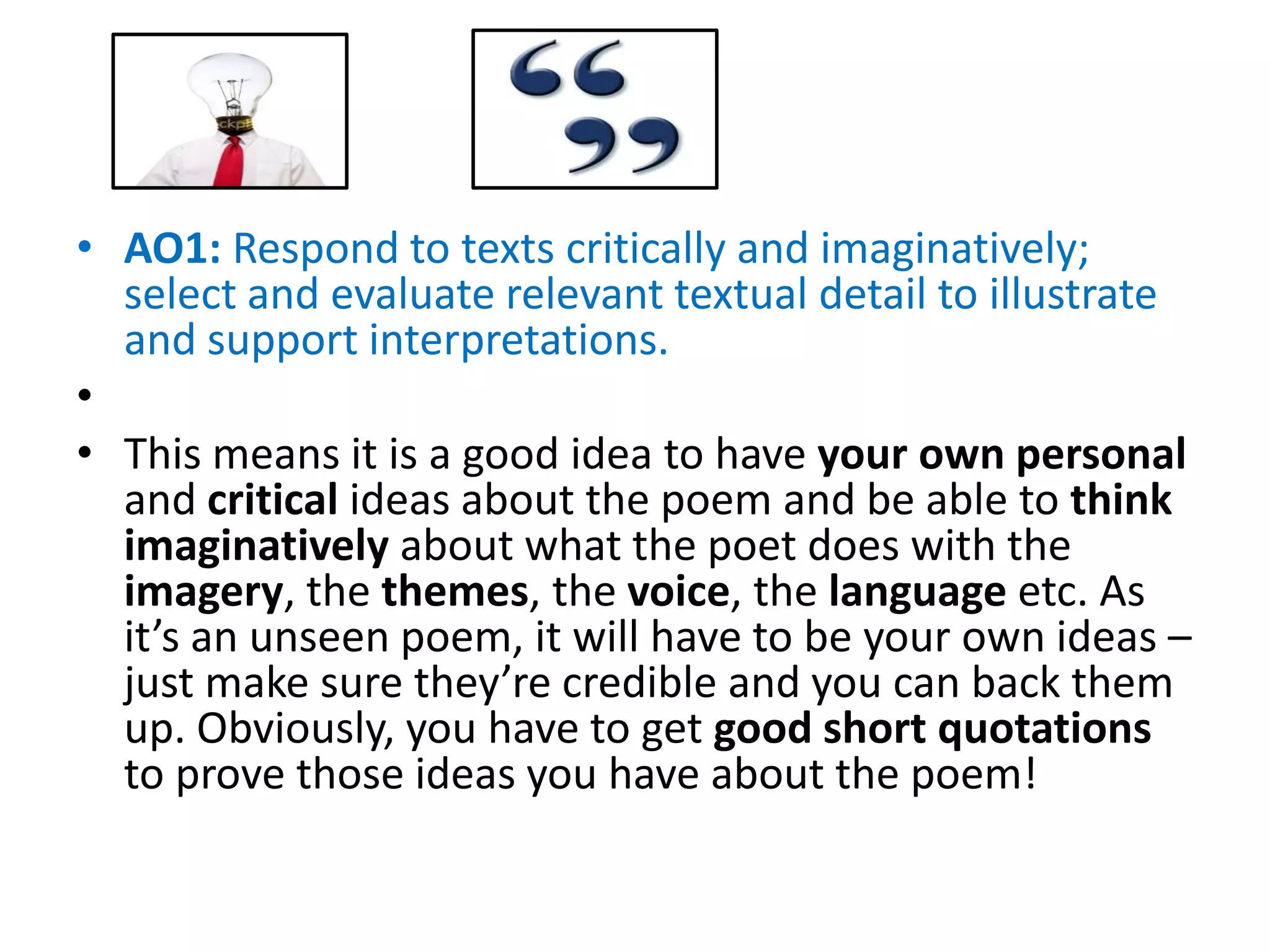 Unseen poem exam practice | PPT