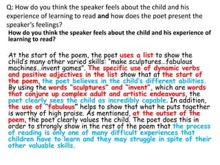 Unseen poem exam practice | PPT