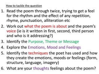Unseen poem exam practice | PPT