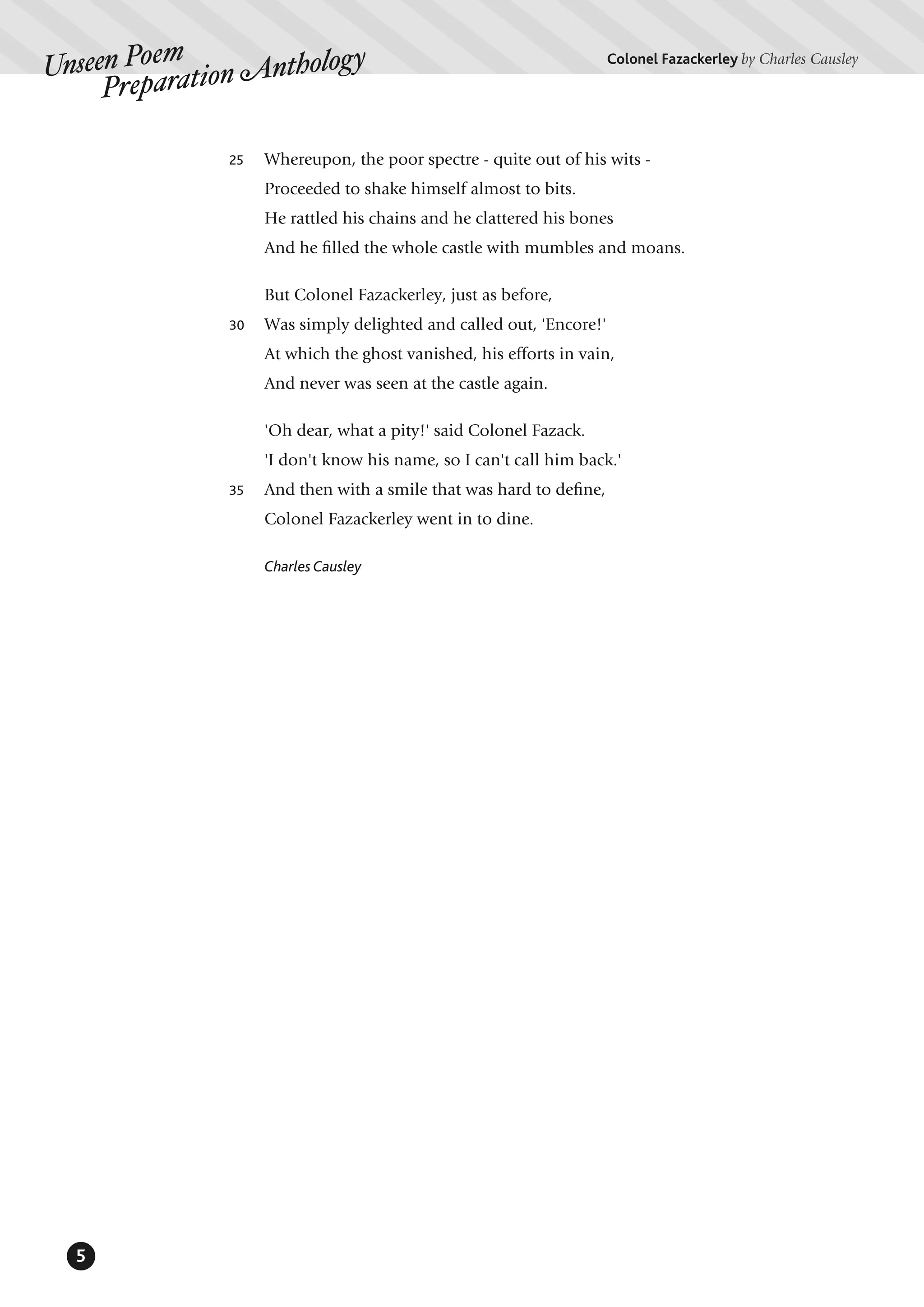 Unseen poem preparation anthology | PDF