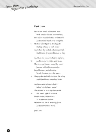 Unseen poem preparation anthology | PDF