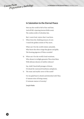 Unseen poem preparation anthology | PDF