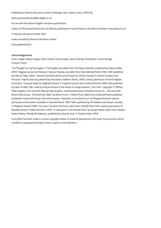 Unseen poem preparation anthology | PDF