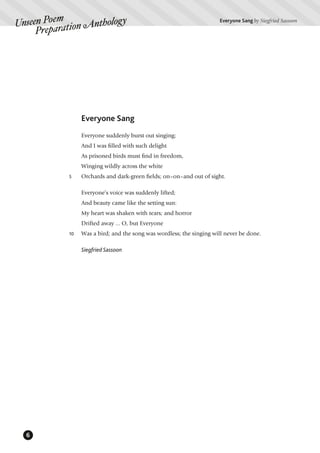Unseen poem preparation anthology | PDF
