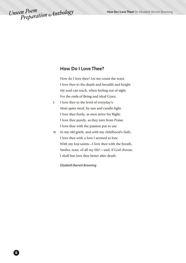 Unseen poem preparation anthology | PDF