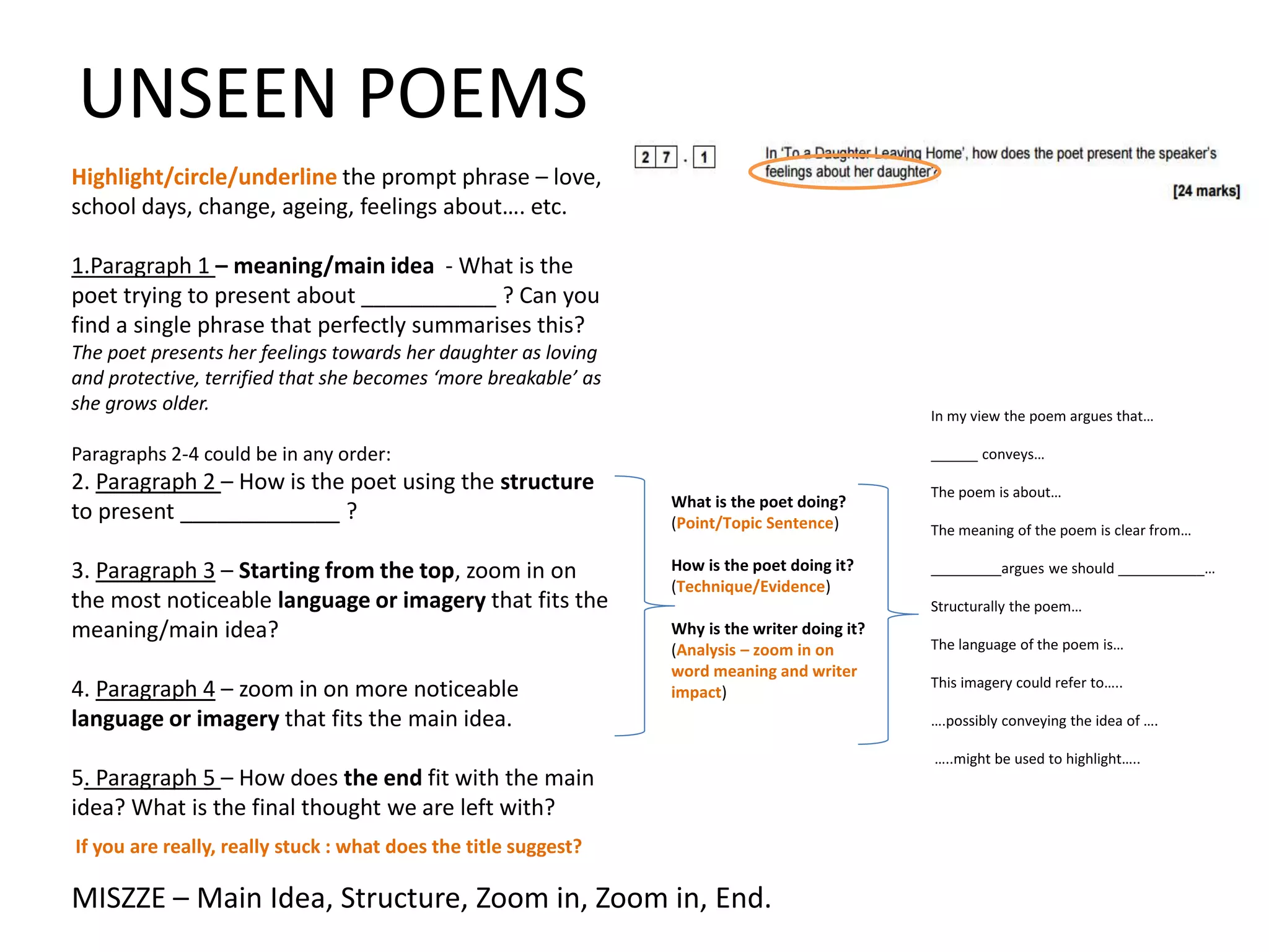 Unseen Poetry AQA GCSE | PPTX