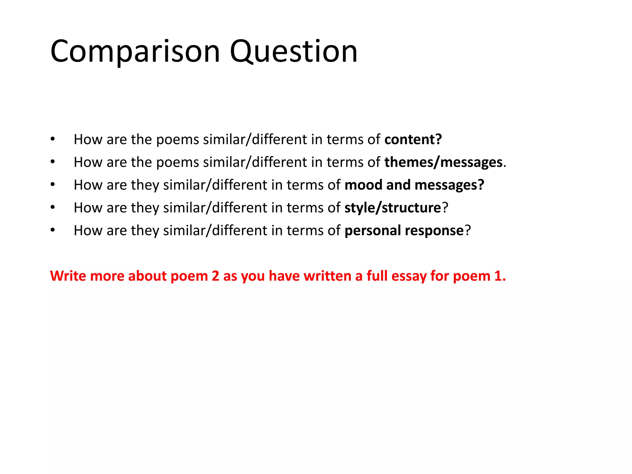 Unseen Poetry AQA GCSE | PPTX