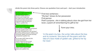 How to analyse a poem | PDF