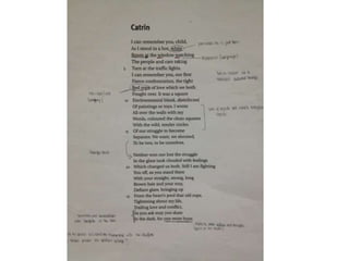 Unseen poetry analysis GCSE | PPTX