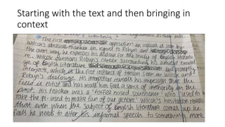 Unseen Prose 2021 Feedback.pptx for a level english literature | PPT