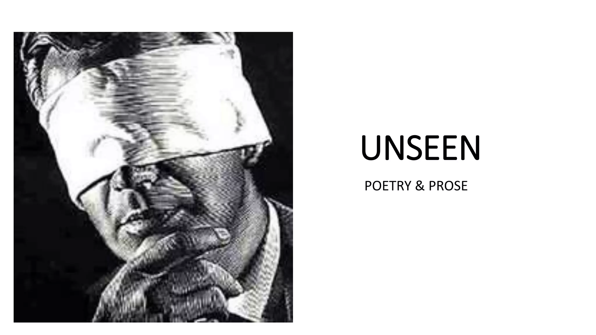Unseen Poetry & Prose PPT | PPTX