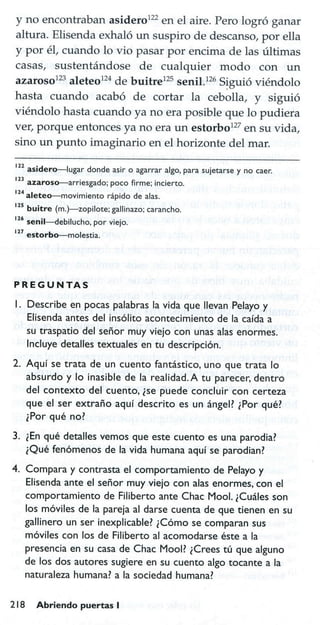 Un señor muy viejo con unas alas enormes | PDF