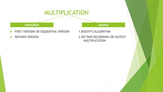 Unsigned multiplication | PPTX