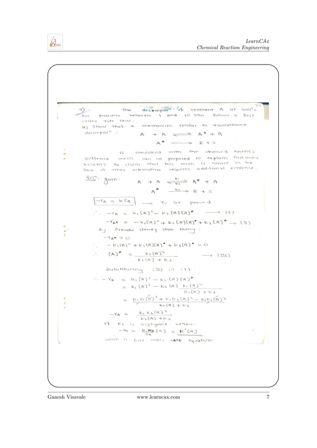 CRE Unsolved Problems: Octave Levenspiel | PDF | Chemistry | Science