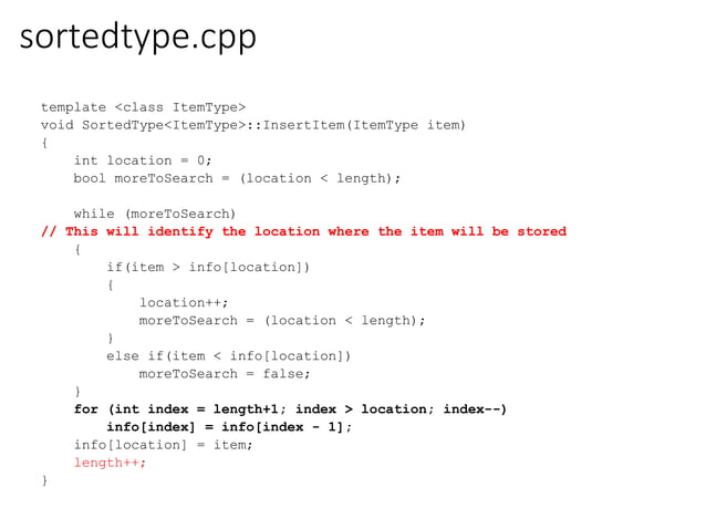 Unsorted Sorted List_Array.pptx | Programming Languages | Computing